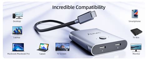 Alxum Usb C Switch Bi Directional Video Kvm Switcher