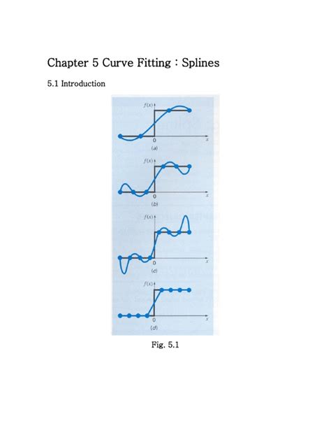 chapter 5 curve fitting pdf spline mathematics interpolation