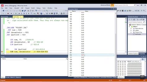 Division In Atmega32 Using Atmel Studio 7 Assembly Ninja Tech