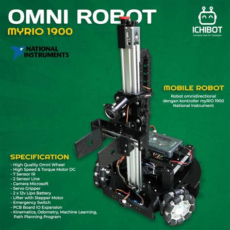 Mobile Robot Omnidirectional Myrio 1900 Omni National Instrument