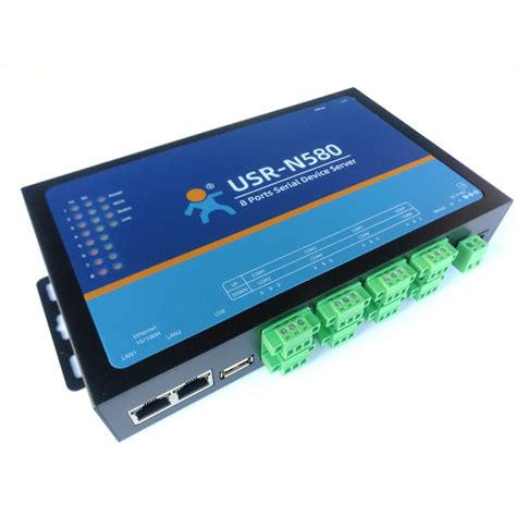 8 Serial Port Rs485 To Ethernet Converter Iot Device Serial Server Usr