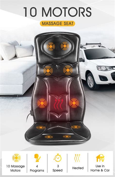 10 Motor Vibration Massage Chair Pad Cushion Wheat For Home Office Car
