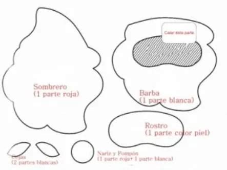 Cómo hacer Santa Claus de fieltro grande Imagui