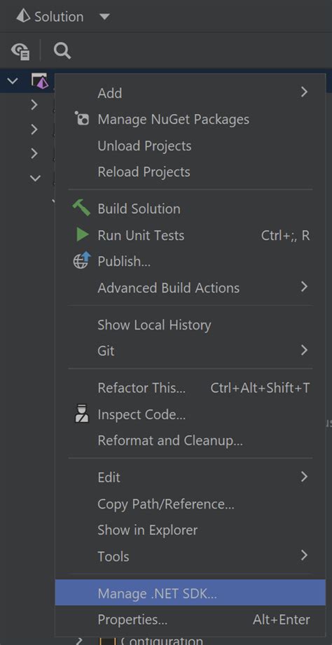 Net Framework 50 Doesnt Show Up As A Target Framework Rider
