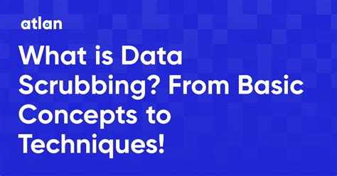 what is data scrubbing from basic concepts to techniques