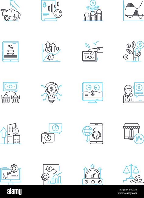 Performance Metrics Linear Icons Set Efficiency Accuracy