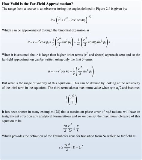 5 Validity Of The Far Field Approximation Download Scientific Diagram