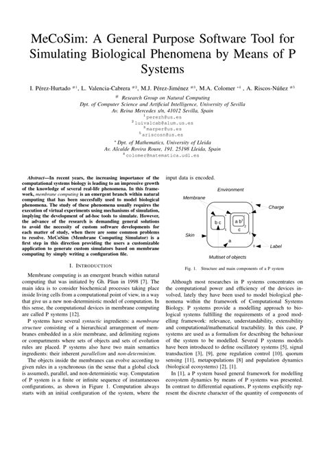 Pdf Mecosim A General Purpose Software Tool For Simulating