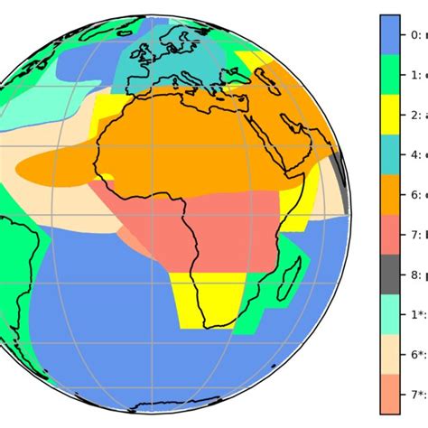 Geographic Distribution Of Aerosol Models For May Models 1 6 And