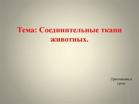 Соединительные ткани у животных презентация онлайн