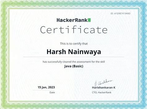 Harsh Nainwaya On Linkedin Hackerrank Java Programming Connections