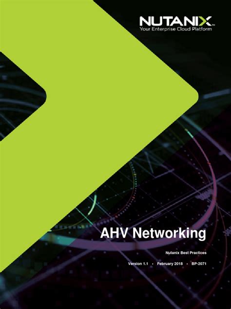 Ahv Networking Nutanix Best Practices Pdf Computer Network Cloud