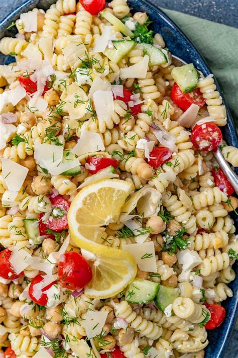 Chickpea Pasta Salad Recipe Tastes Of Lizzy T
