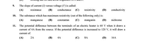 The Potential Difference Between The Terminals Of An Electric Heater Is 6