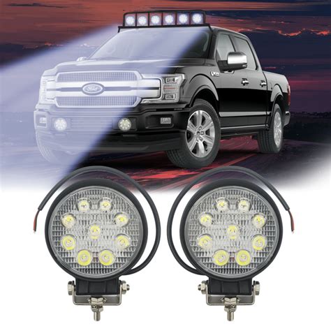 LED фары 9 диодов, круглые светодиодные фары на крышу. Лэд фары 42W.12 ...