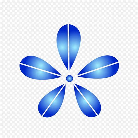 渐变蓝色花朵装饰PNG图片素材下载 图片编号ynzddeal 免抠素材网