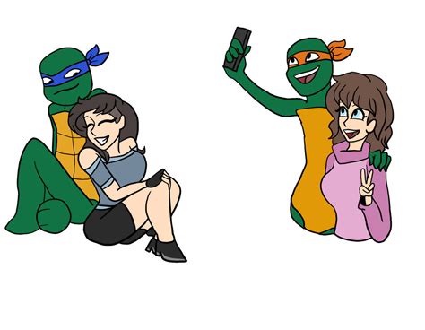 Tmnt Couples Art Trade By Fireboltpug On Deviantart