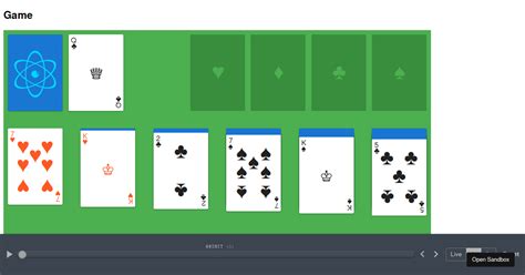 React Solitaire Forked Codesandbox