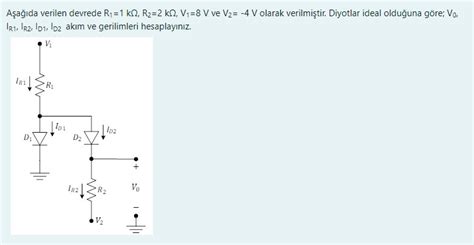 Solved Aşağıda verilen devrede R kΩ R kΩ V V ve Chegg