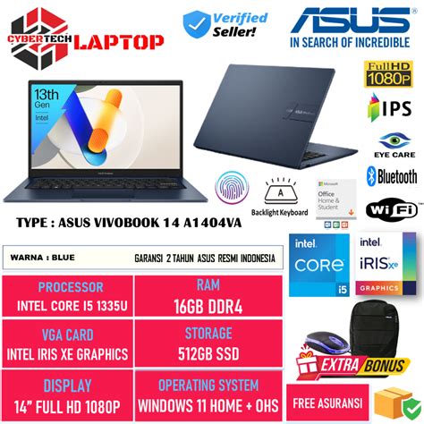 Jual Promo Laptop Asus Vivobook A Va Intel Core I U Ram Gb Gb Ssd Inch Full