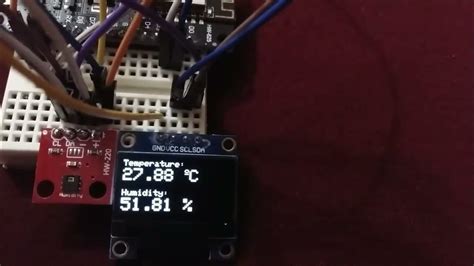 Demo Esp8266 Nodemcu With Htu21d Temperature And Humidity Sensor Youtube