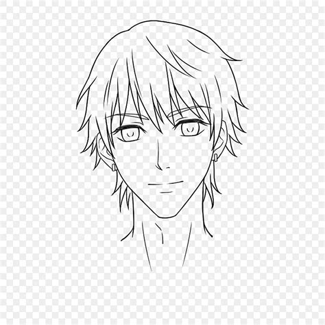 Desenho De Penteados Personagens Masculinos Anime Japoneses Png