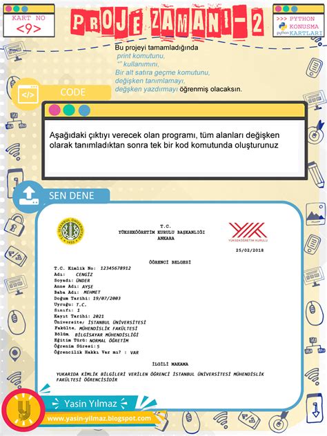 Python Kodlama Kartları Programlama Blogu