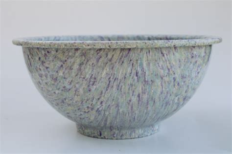 Vintage Texas Ware Melmac Bowl Lavender Blue Confetti Splatter Melamine