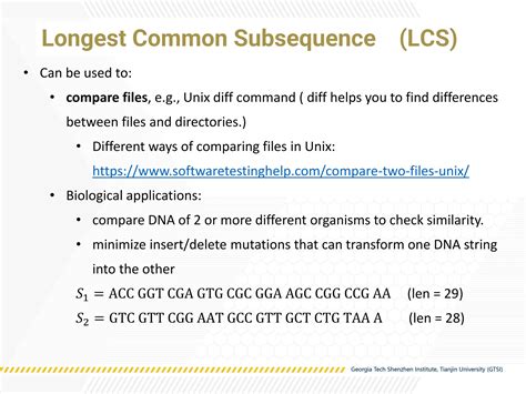 Dynamic Programming From Cs 6515 Fibonacci Lis Lcs Ppt