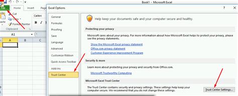 How To Enable Macro Active X And Protection Settings In Microsoft