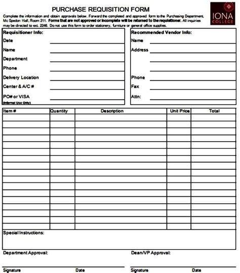 Requisition Form Template Artofit
