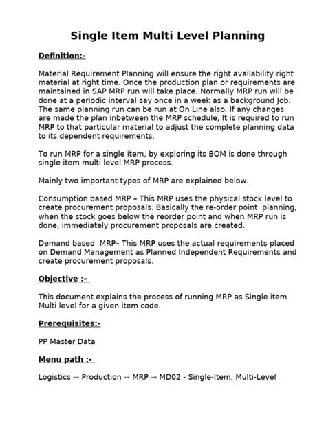 Md02 Singleitem Multilevel Mrp Pdf