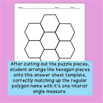 Interior Polygon Angles Practice Puzzle By Waldonmath Tpt