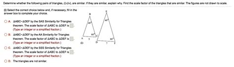 Solved Determine Whether The Following Pairs Of Triangles I And Iv