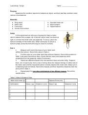 Lab Torque Center Of Mass Rtf Lab Activity Torque Name Purpose Determine The Condition