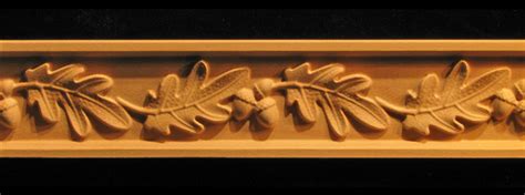 Frieze Oak Leaves Acorns Decorative Carved Wood Molding