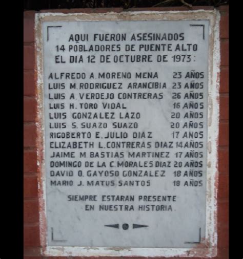 49 Años Se Cumplen De La Masacre Puente Bulnes En Santiago 14 Jóvenes