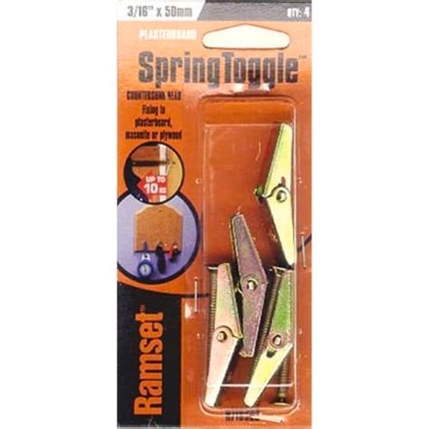 Ramset Spring Toggle Countersunk 316 X 50mm 4pk Bunnings New Zealand