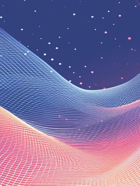 Poster With Gradients And Waves Abstract Background Word Document