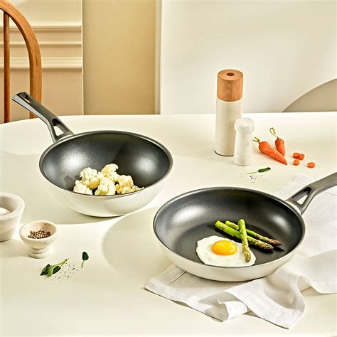 글라스락 셰프토프 델리스 화이트 Ih 프라이팬 And 궁중팬 세트 감도 깊은 취향 셀렉트샵 29cm