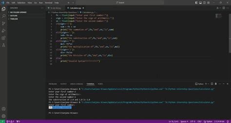 Video Sanjana Biswas On Linkedin Task2 Calculator Python