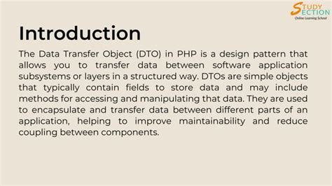 Data Transfer Object Pattern With Example In Php Pdf