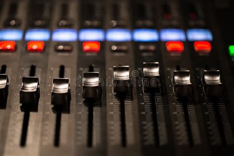 Fader On Digital Mix Console Stock Image Image Of Engine Mixing 3841009