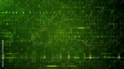abstract matrix cube surrounding a source of binary numbers and network