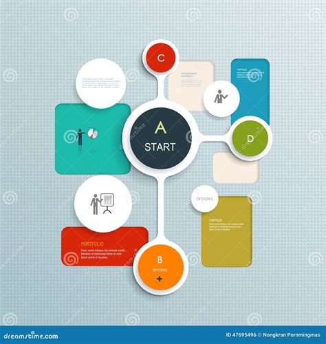 Minimal Infographics Elements Design Abstract Circles And Squares Infographic Template With
