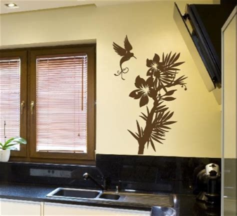 Vogel Blumen Aufkleber Wandtattoo Wandtattoos Wandaufkleber