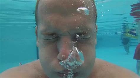 Blowing Bubbles Underwater In A Pool Youtube