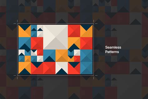 Flat Triangle Mosaic Seamless Patterns Themefire