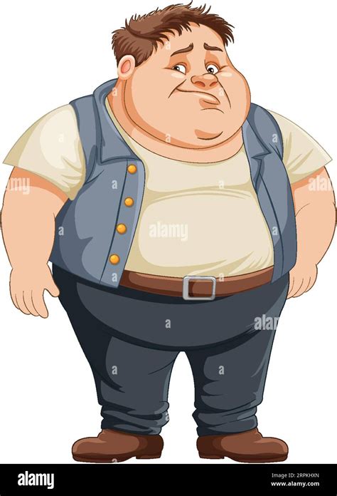 Fat Male Cartoon Character Illustration Stock Vector Image And Art Alamy