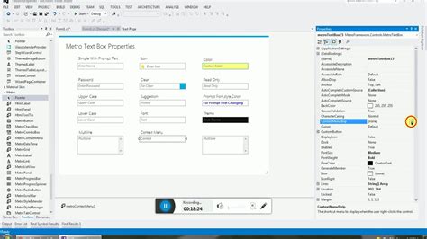 Using Metro Textbox Properties In C Youtube